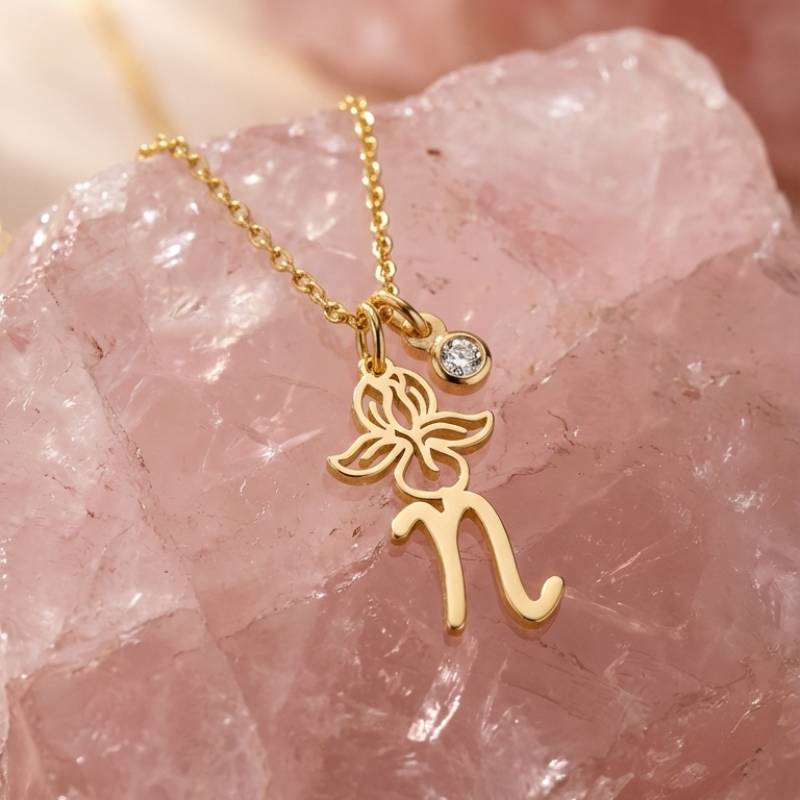 Letter N Necklace - Theo Grace